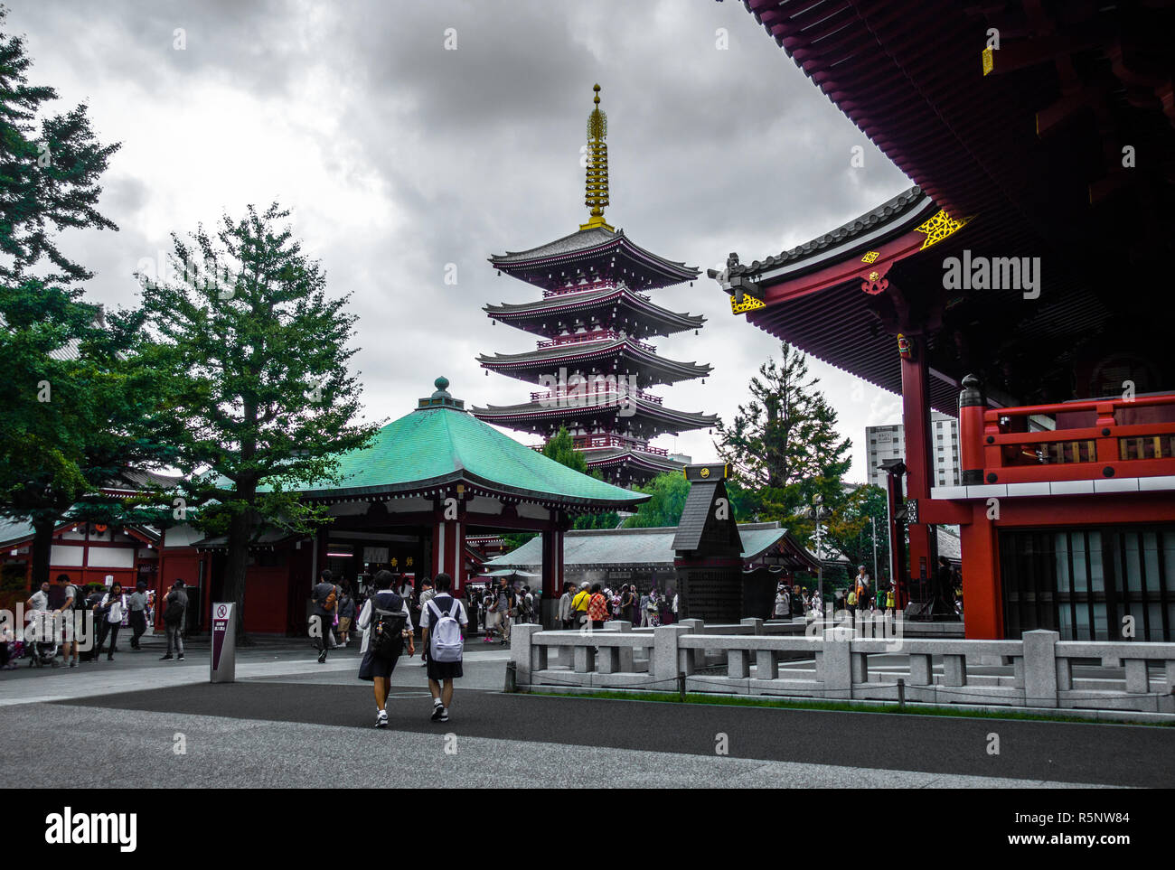 Five storey pagoda hi-res stock photography and images - Alamy