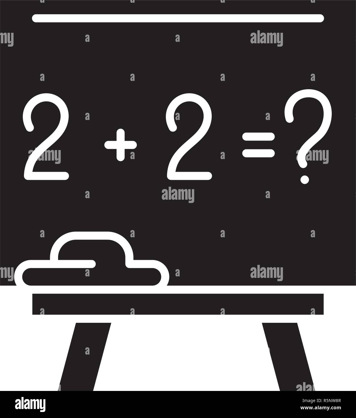 Maths lessons black icon, vector sign on isolated background. Maths ...