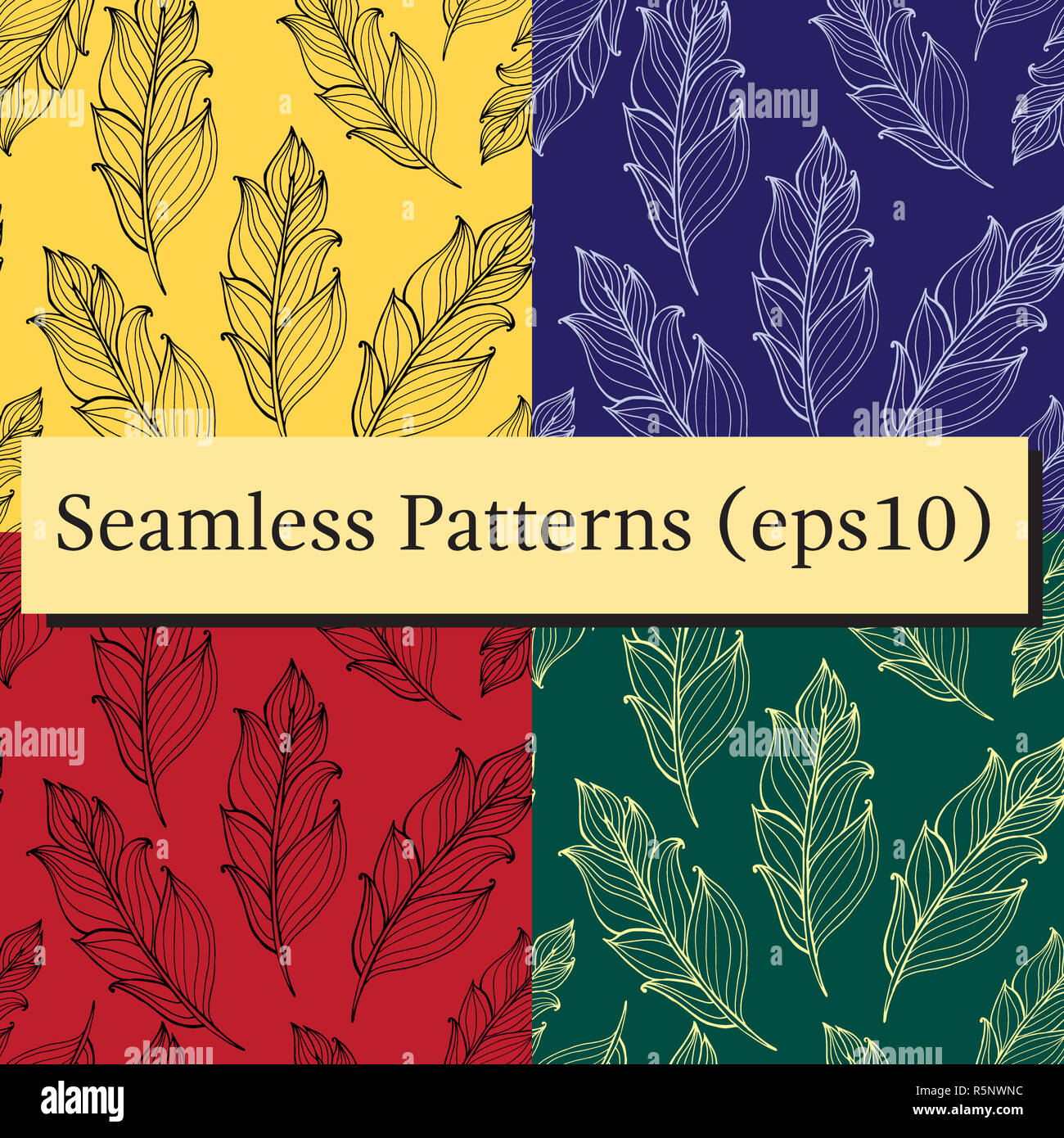 Hand drawn doodle zentangle feather pattern. Vector hand-drawn hipster ...