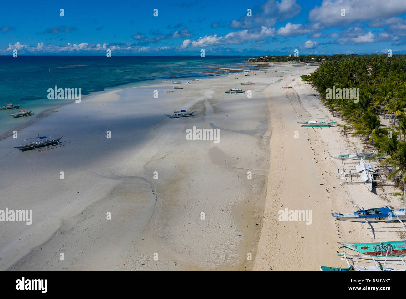 Aerial view of coastal area,Bantayan Island,Cebu Philippines Stock ...