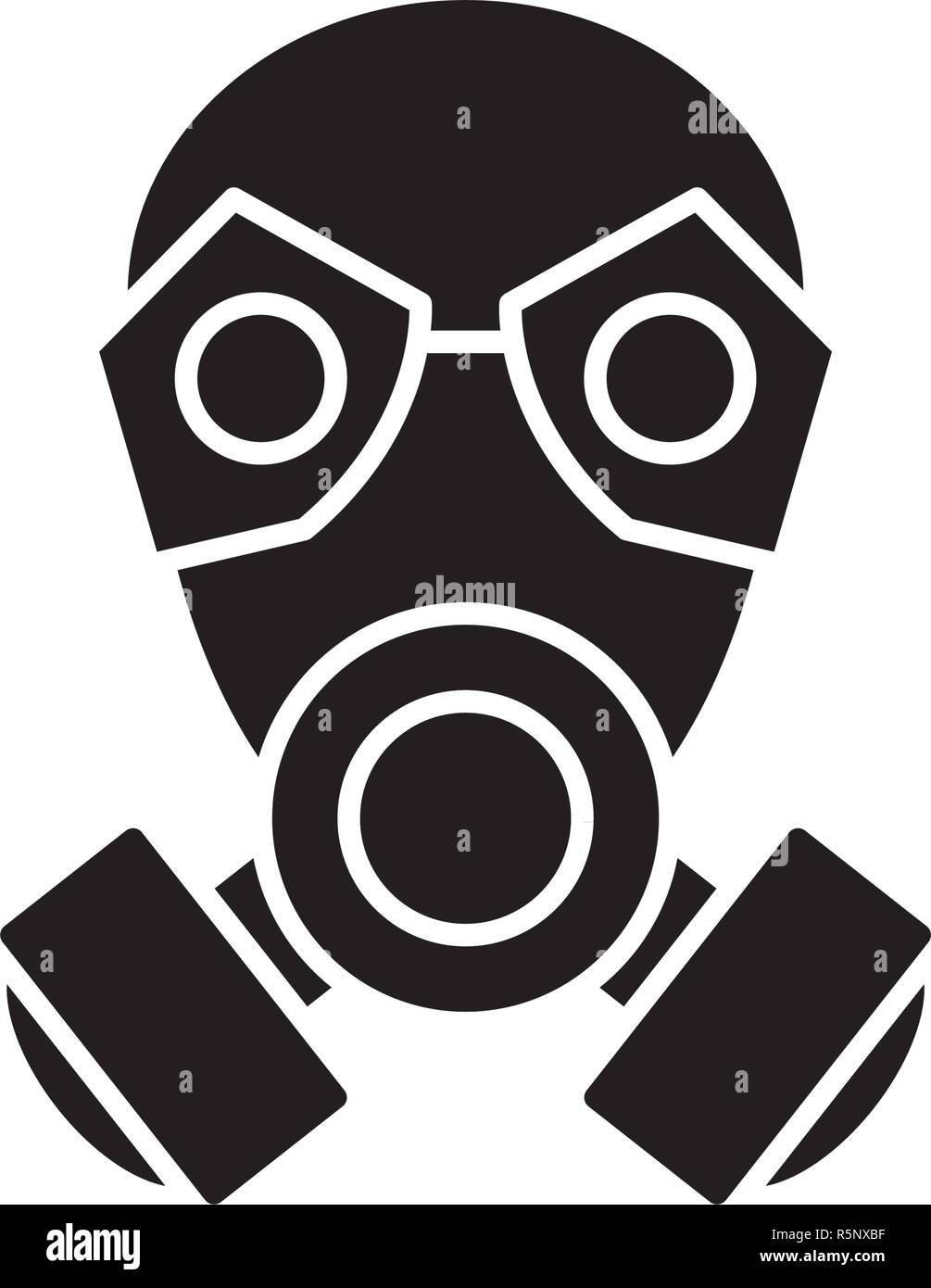Mask black icon, vector sign on isolated background. Mask concept ...