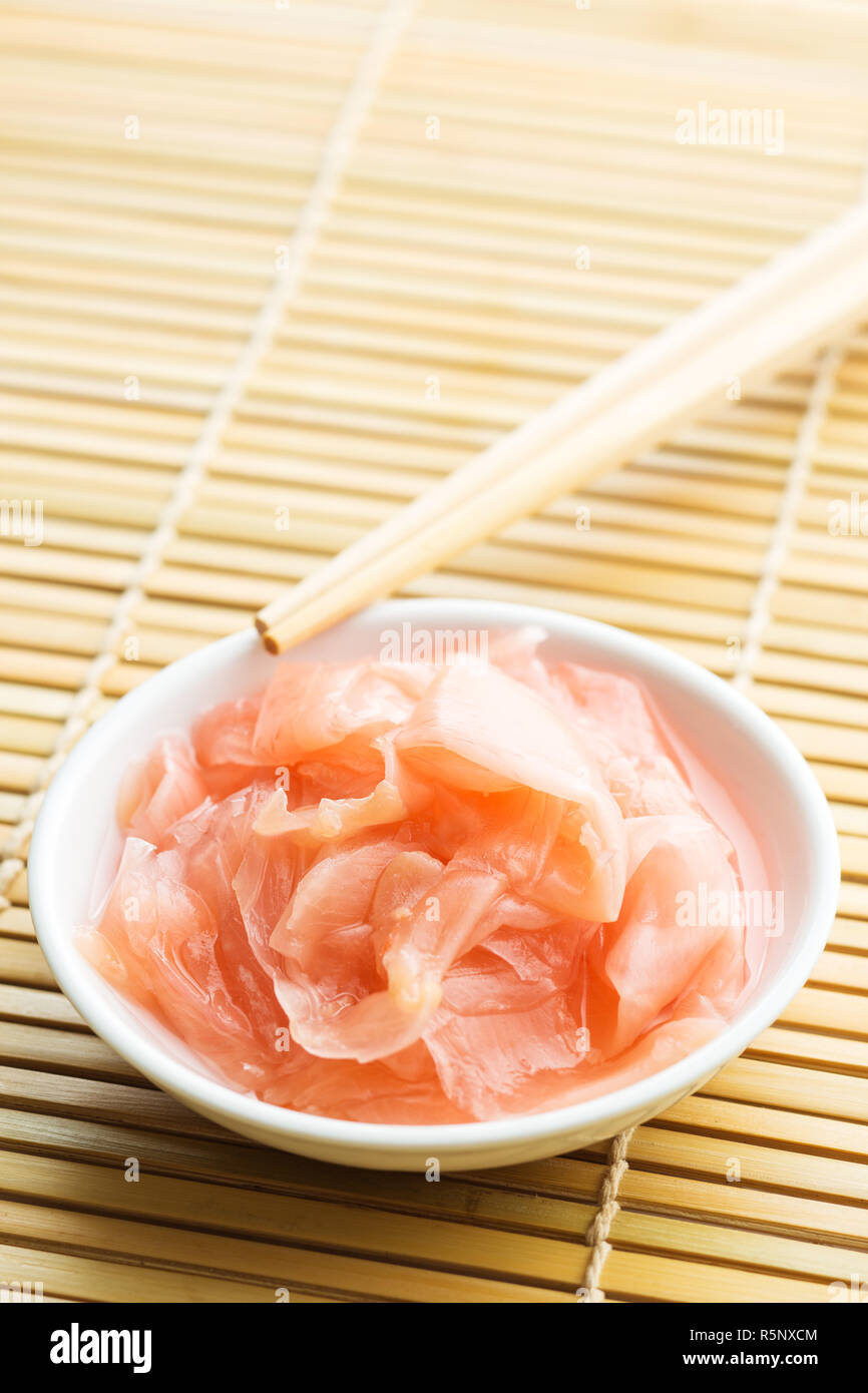 Pickled sushi ginger slices Stock Photo - Alamy