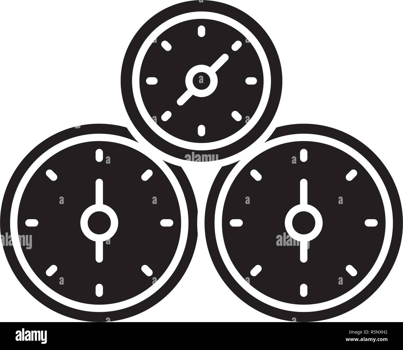 Control panel black icon, vector sign on isolated background. Control ...