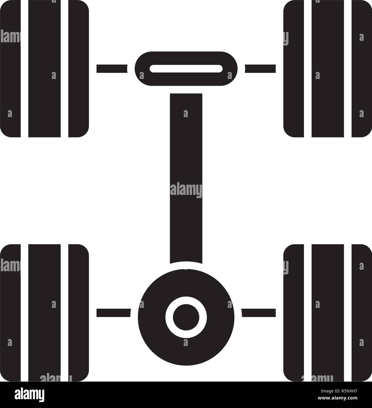 Running gear black icon, vector sign on isolated background. Running ...