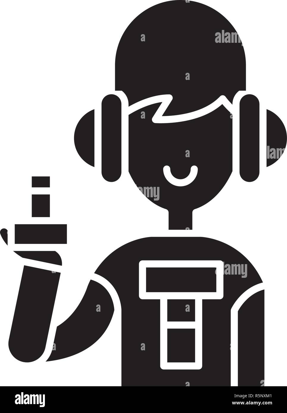 Teenager black icon, vector sign on isolated background. Teenager ...