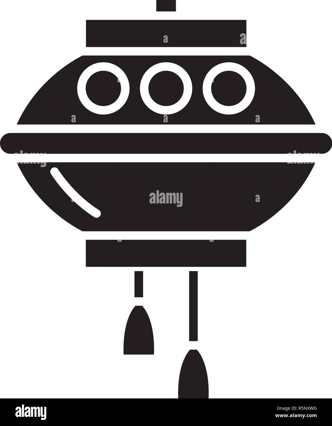 Chinese lamps black icon, vector sign on isolated background. Chinese ...