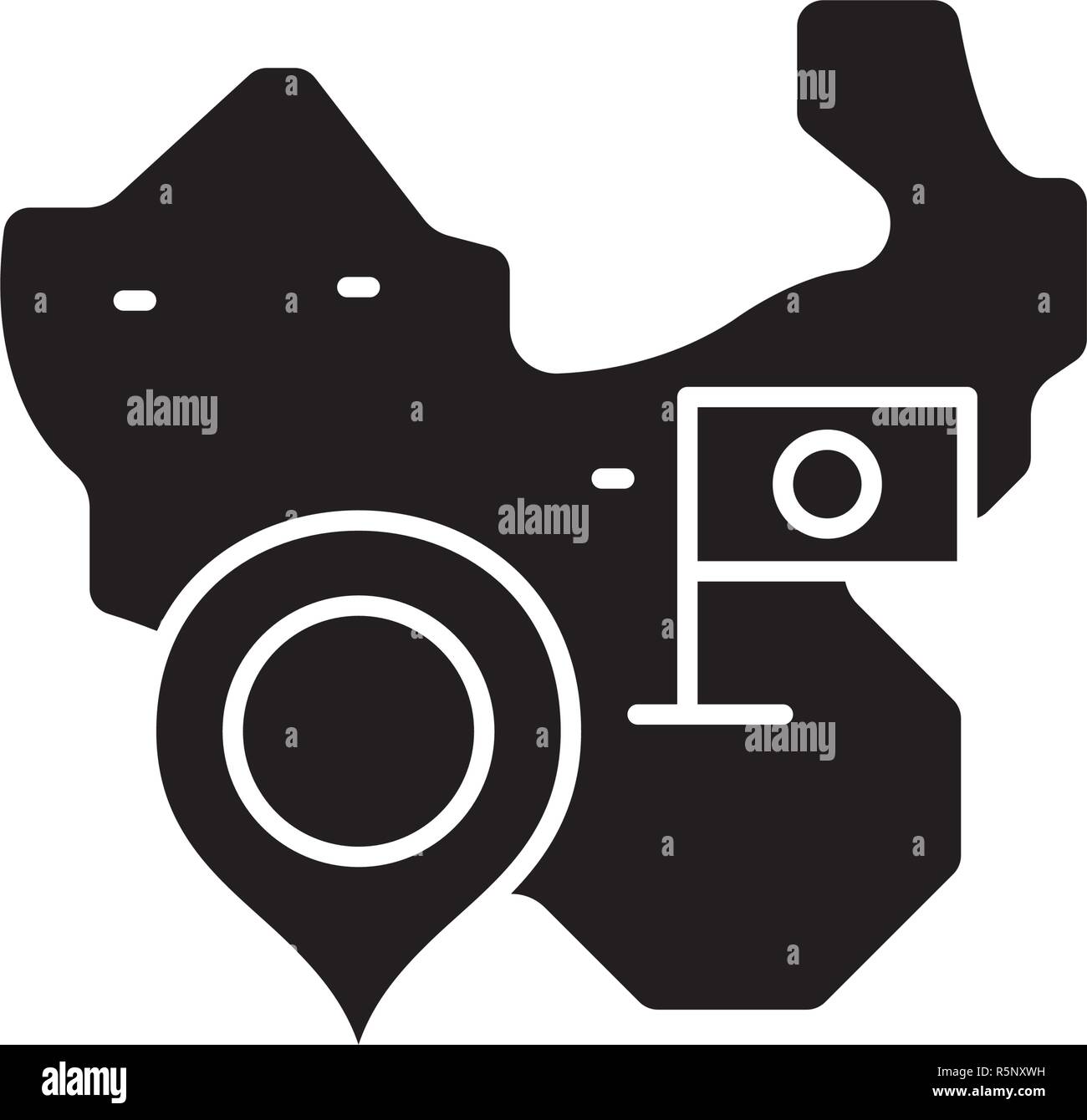 Map of china black icon, vector sign on isolated background. Map of ...
