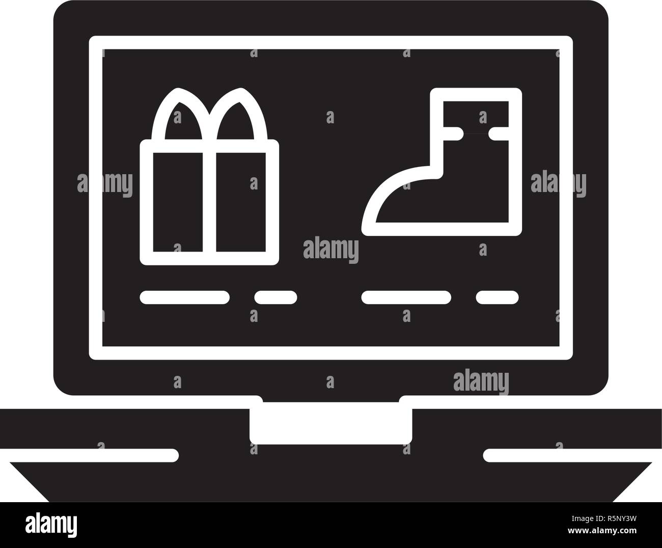 Online clothing store black icon, vector sign on isolated background ...