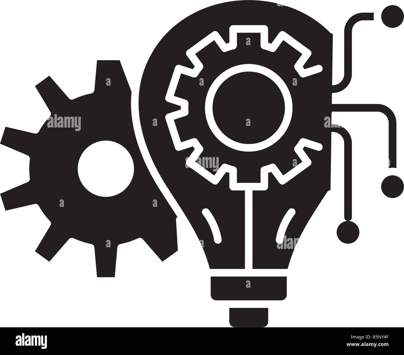 Engineering system black icon, vector sign on isolated background ...