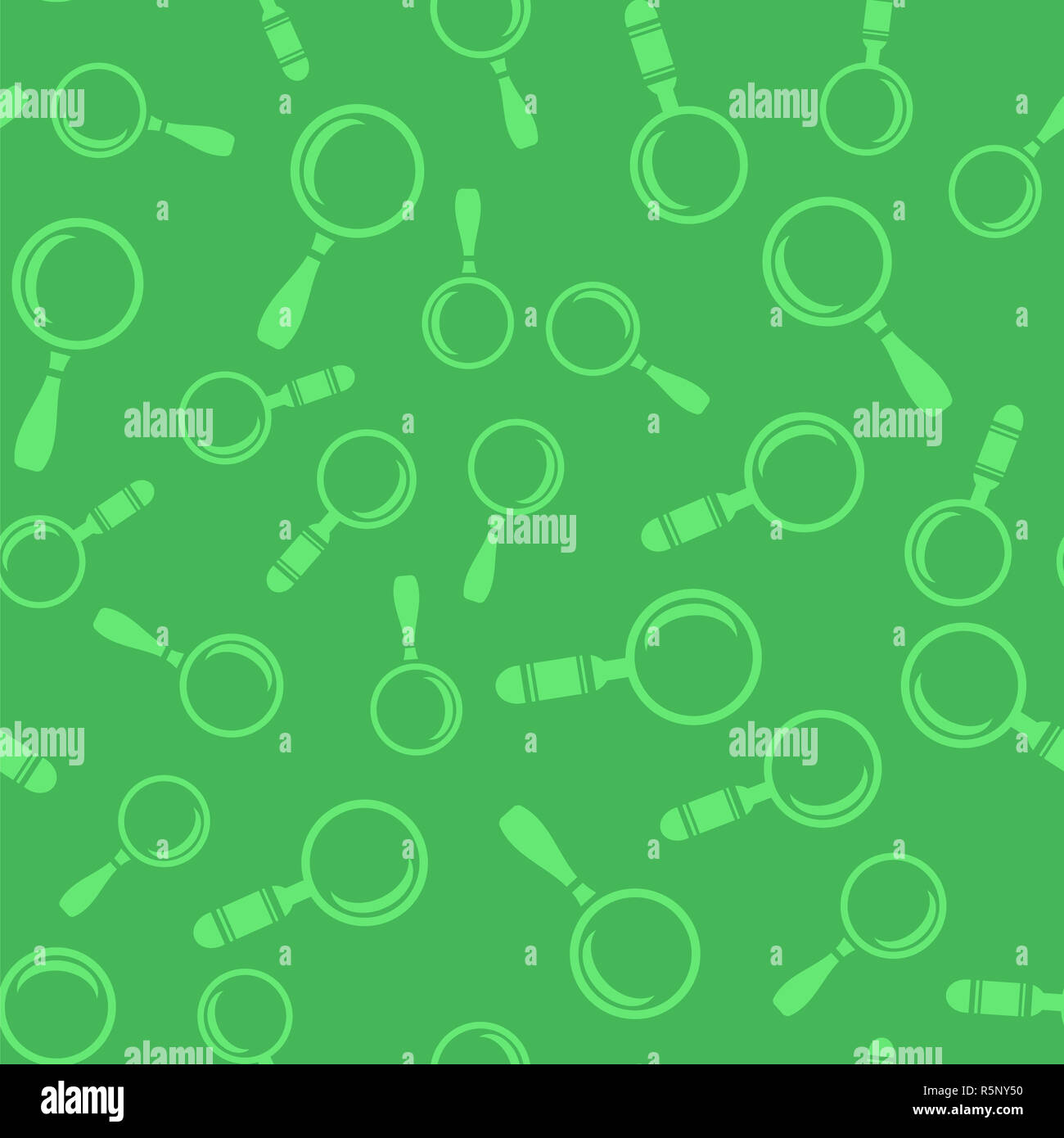 Different Magnifying Glass Icons Seamless Pattern Stock Photo - Alamy