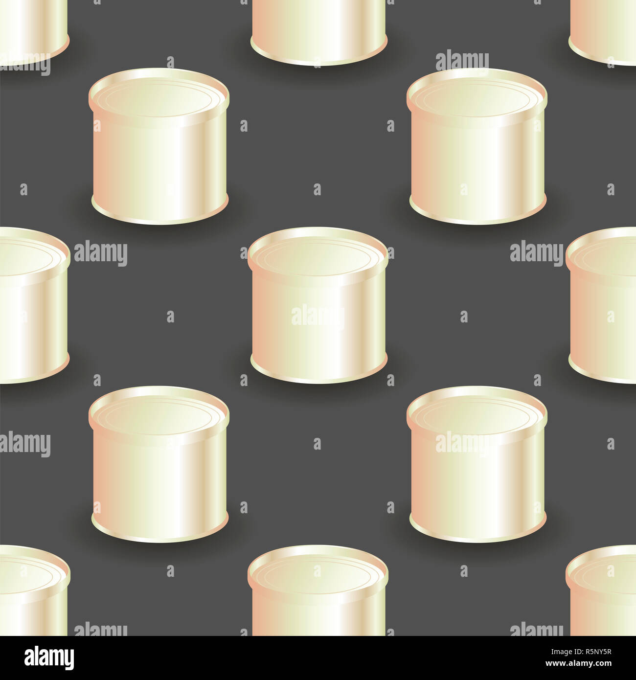Metal Cans Seamless Pattern Stock Photo - Alamy