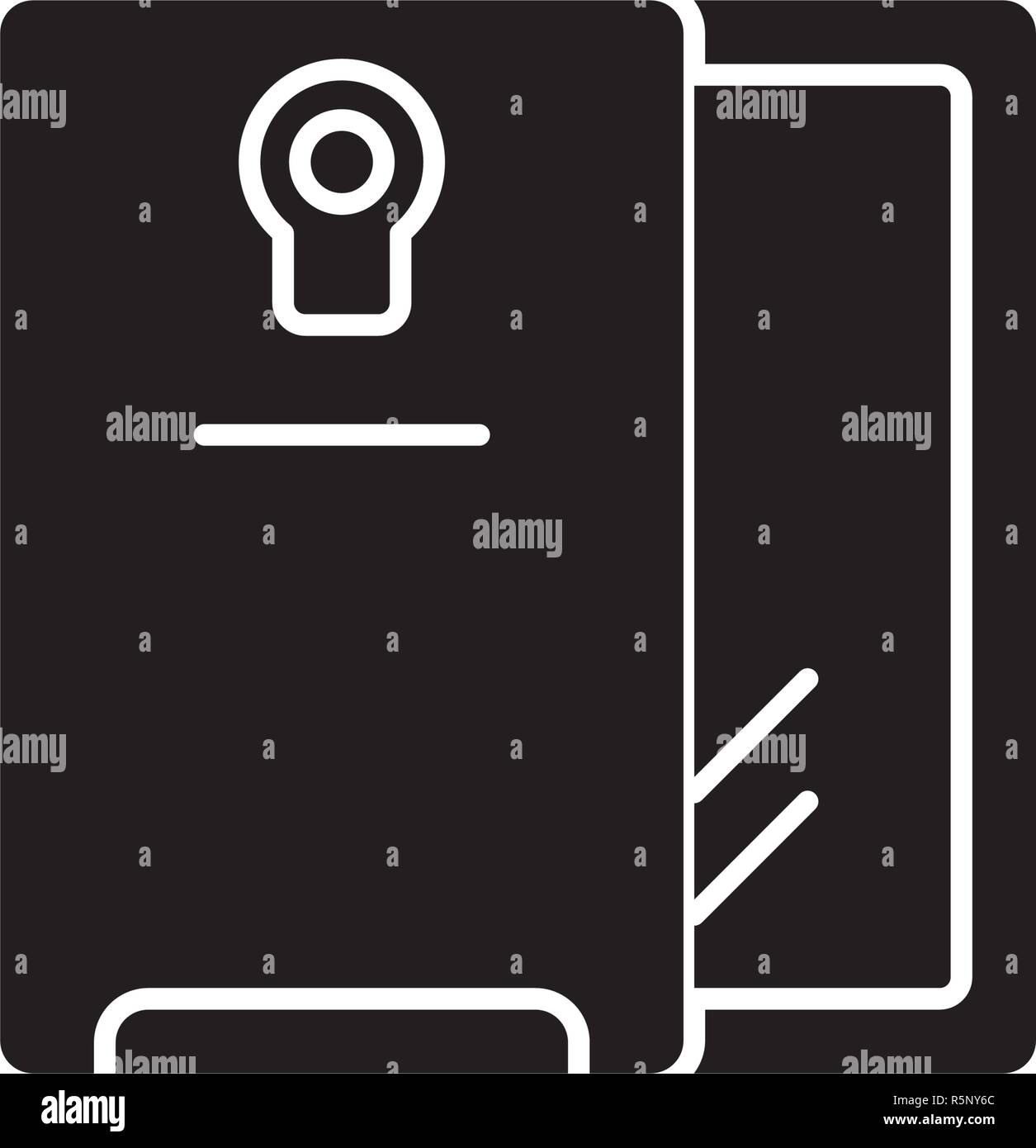 Smartphone and case black icon, vector sign on isolated background ...