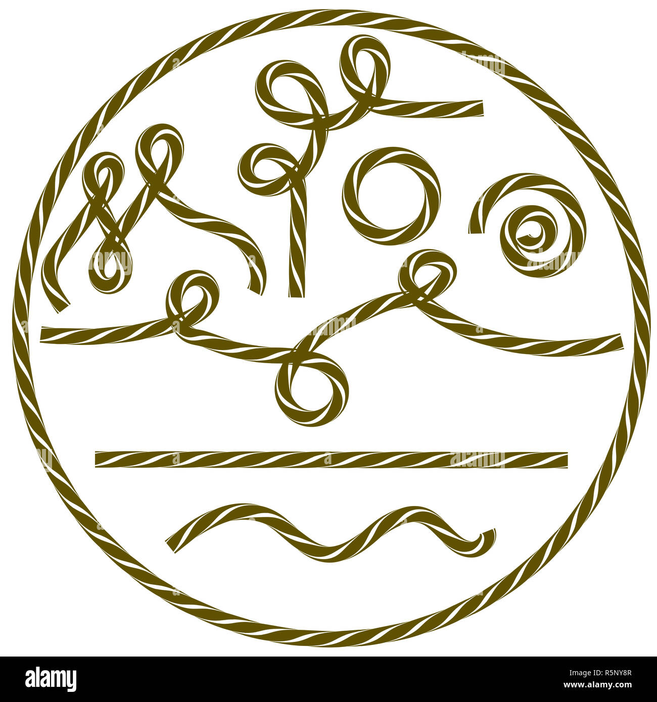 Set of Metal Cables. Nautical Rope Stock Photo - Alamy