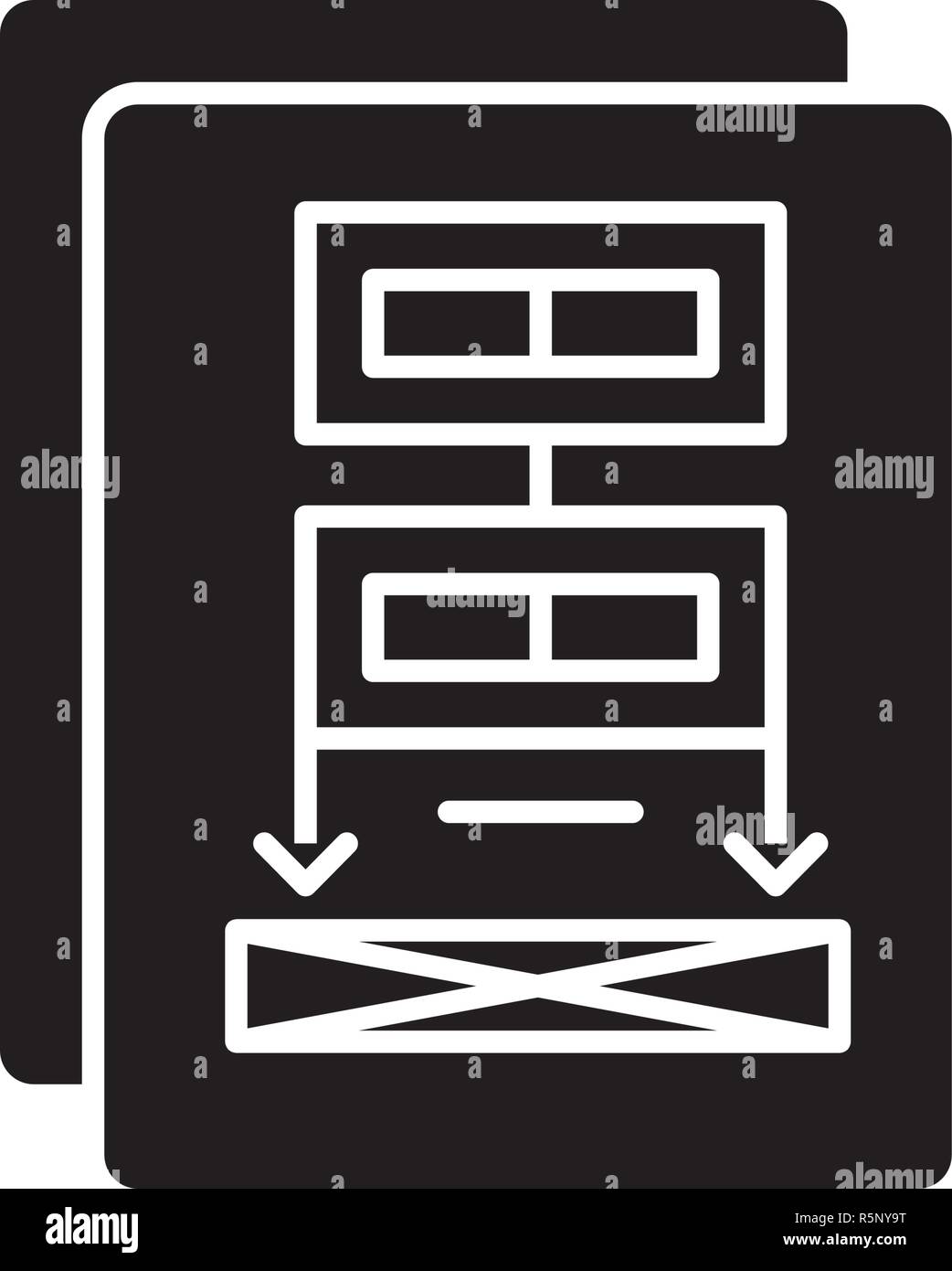 Project Documentation Black Icon Vector Sign On Isolated Background