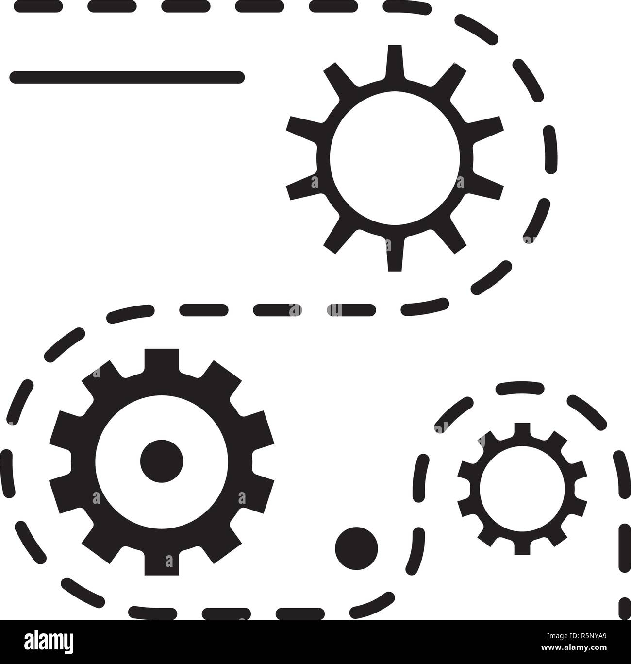 Manufacturing processes black icon, vector sign on isolated background ...