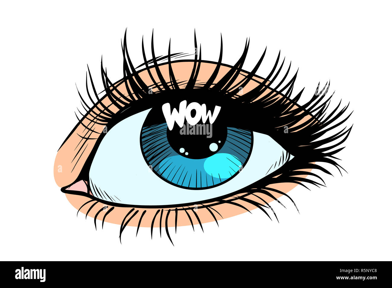 wow highlight in the eye Stock Photo - Alamy