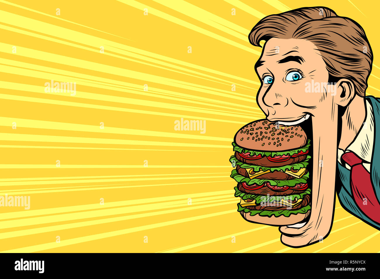 Boy eating a giant sandwich hi-res stock photography and images - Alamy