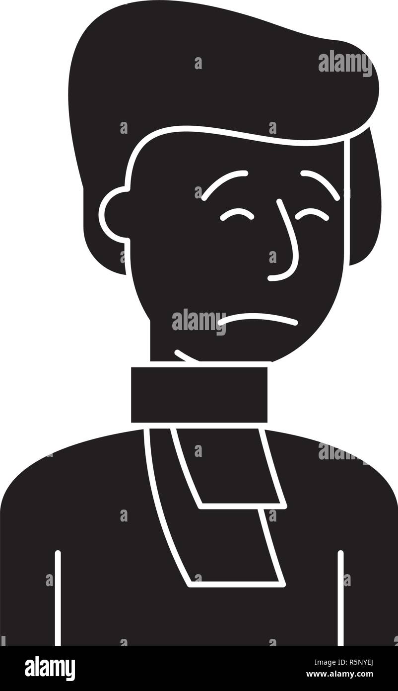 Cold black icon, vector sign on isolated background. Cold concept ...
