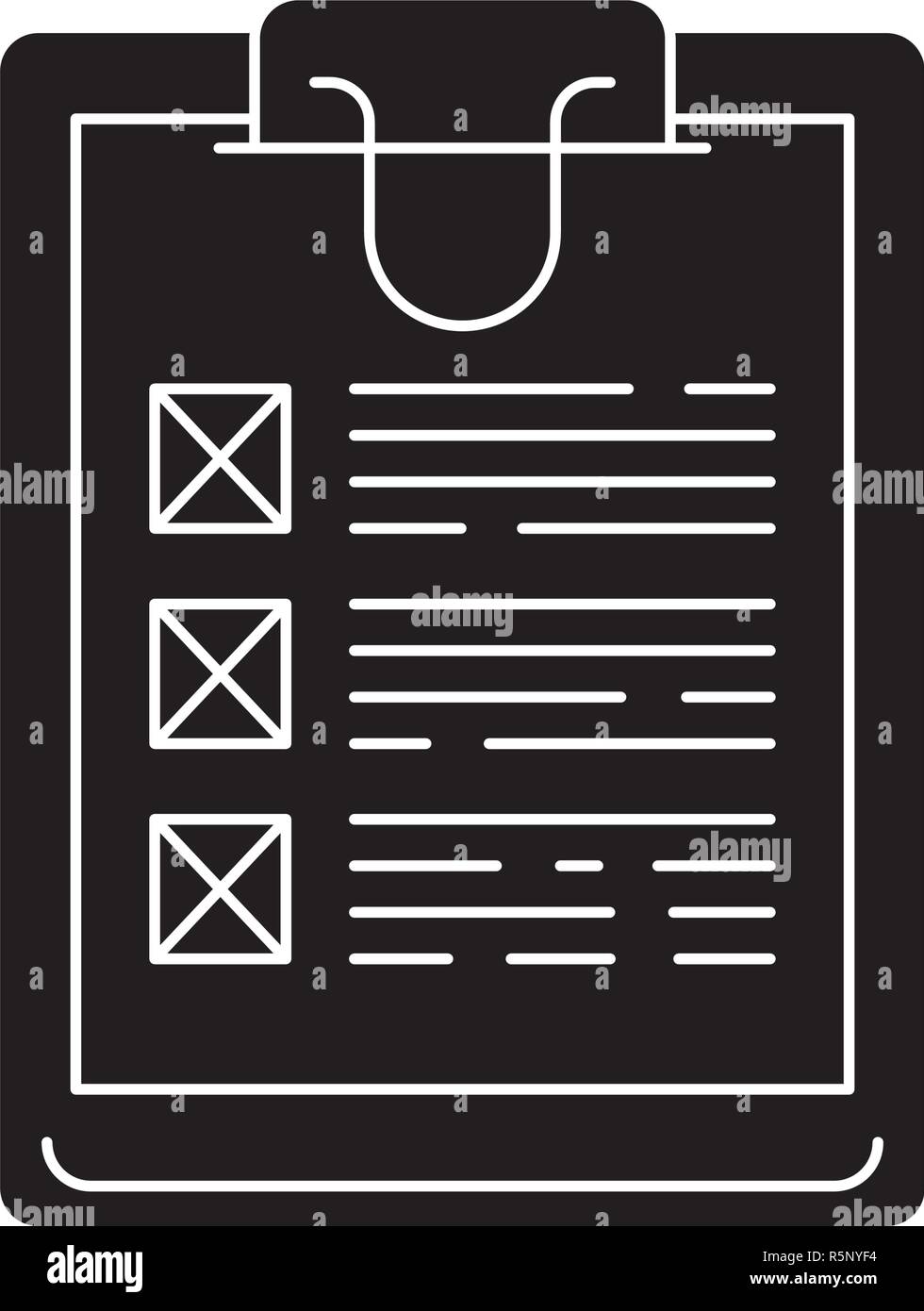 Poll black icon, vector sign on isolated background. Poll concept ...