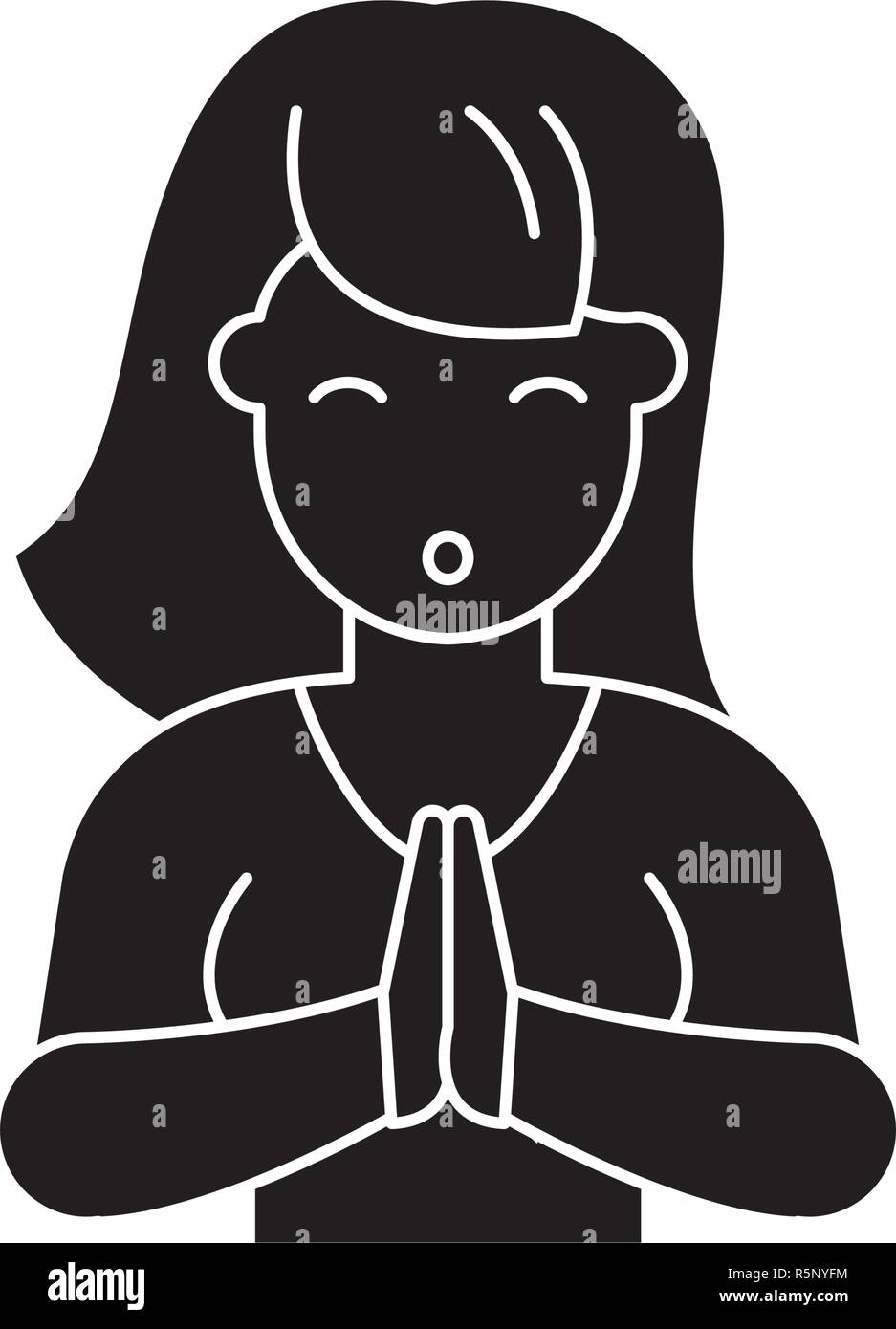 Vulnerability black icon, vector sign on isolated background ...