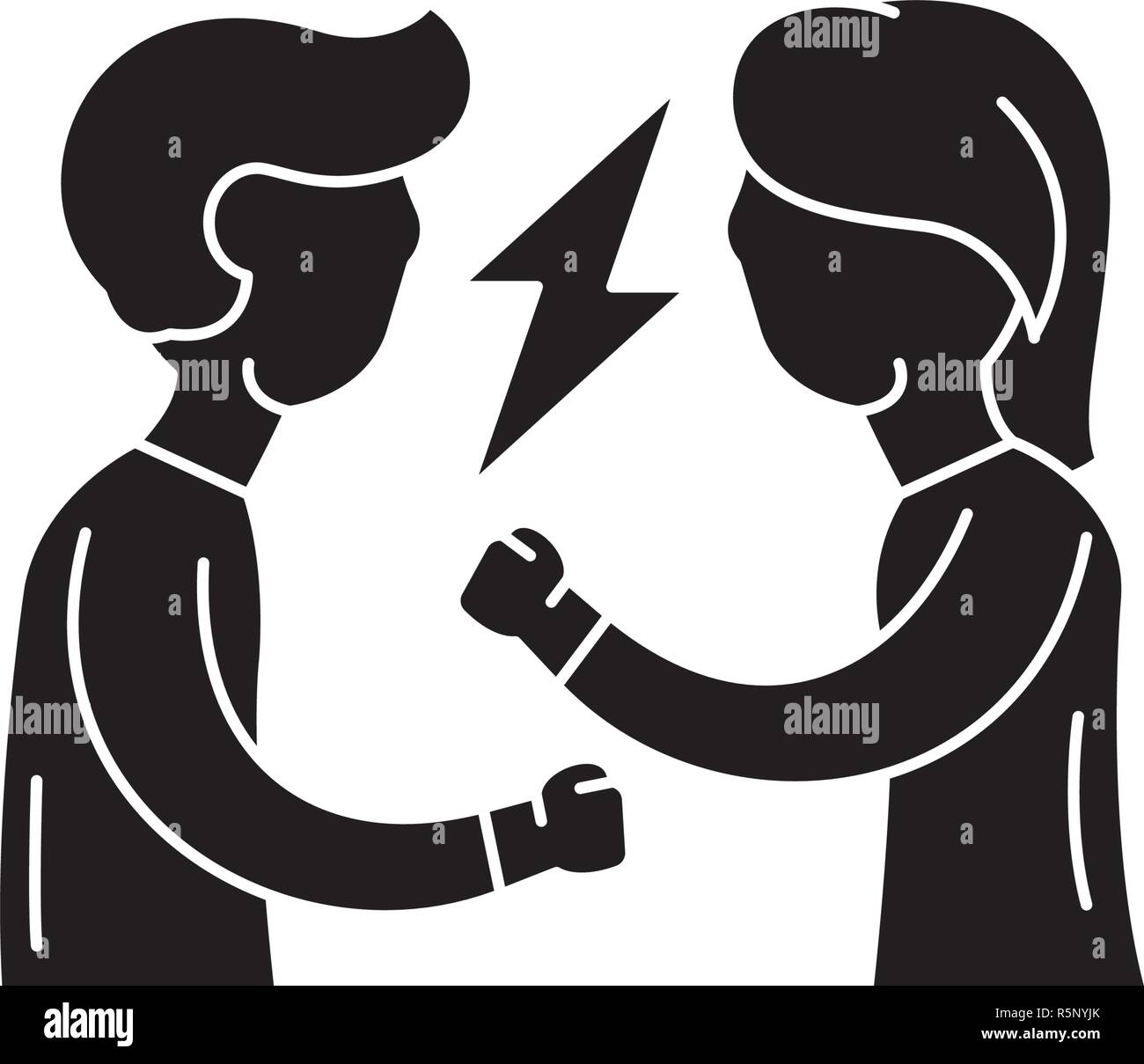 Quarrel Stock Vector Images - Alamy