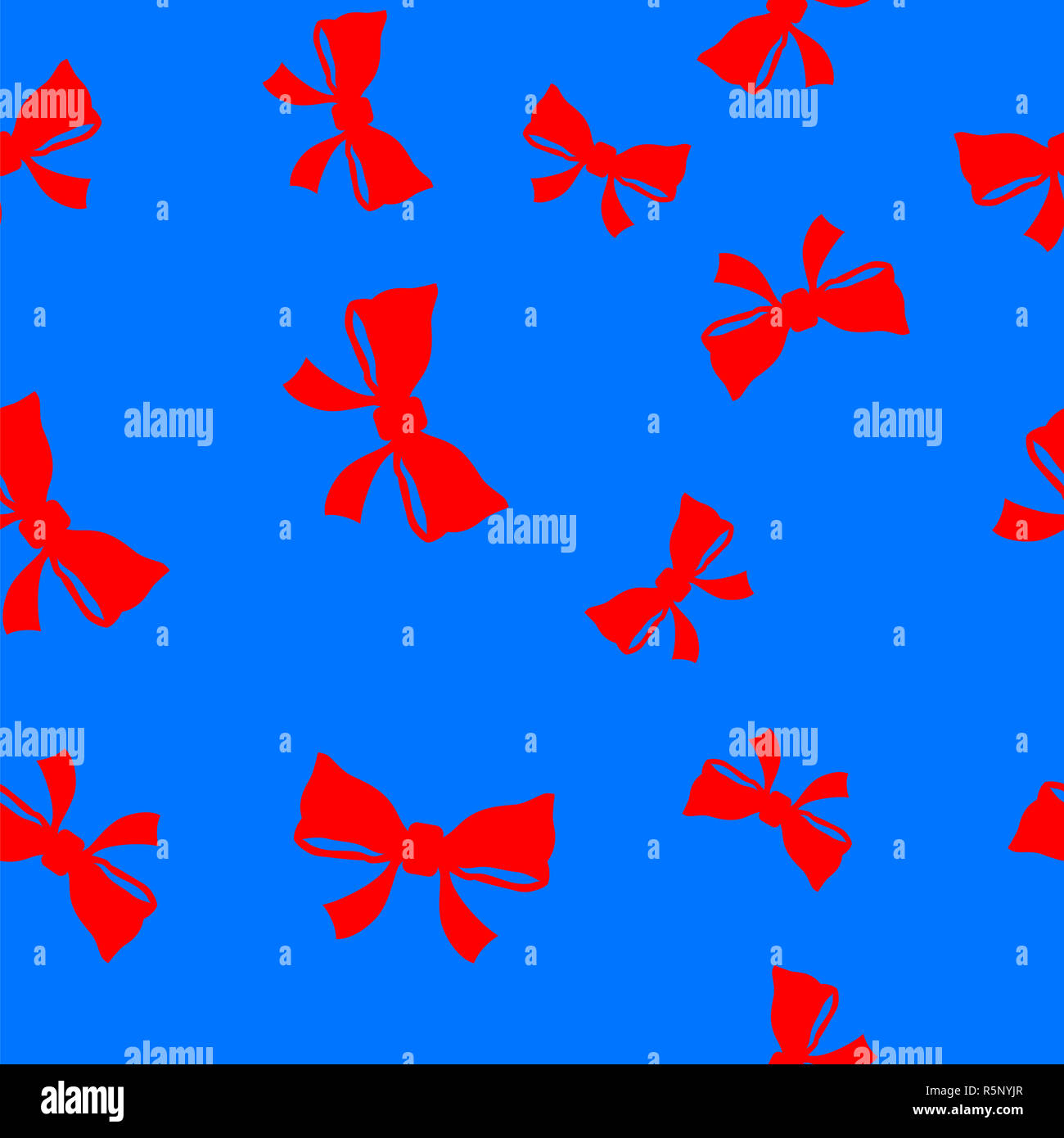 Red Bows Seamless Pattern Stock Photo - Alamy