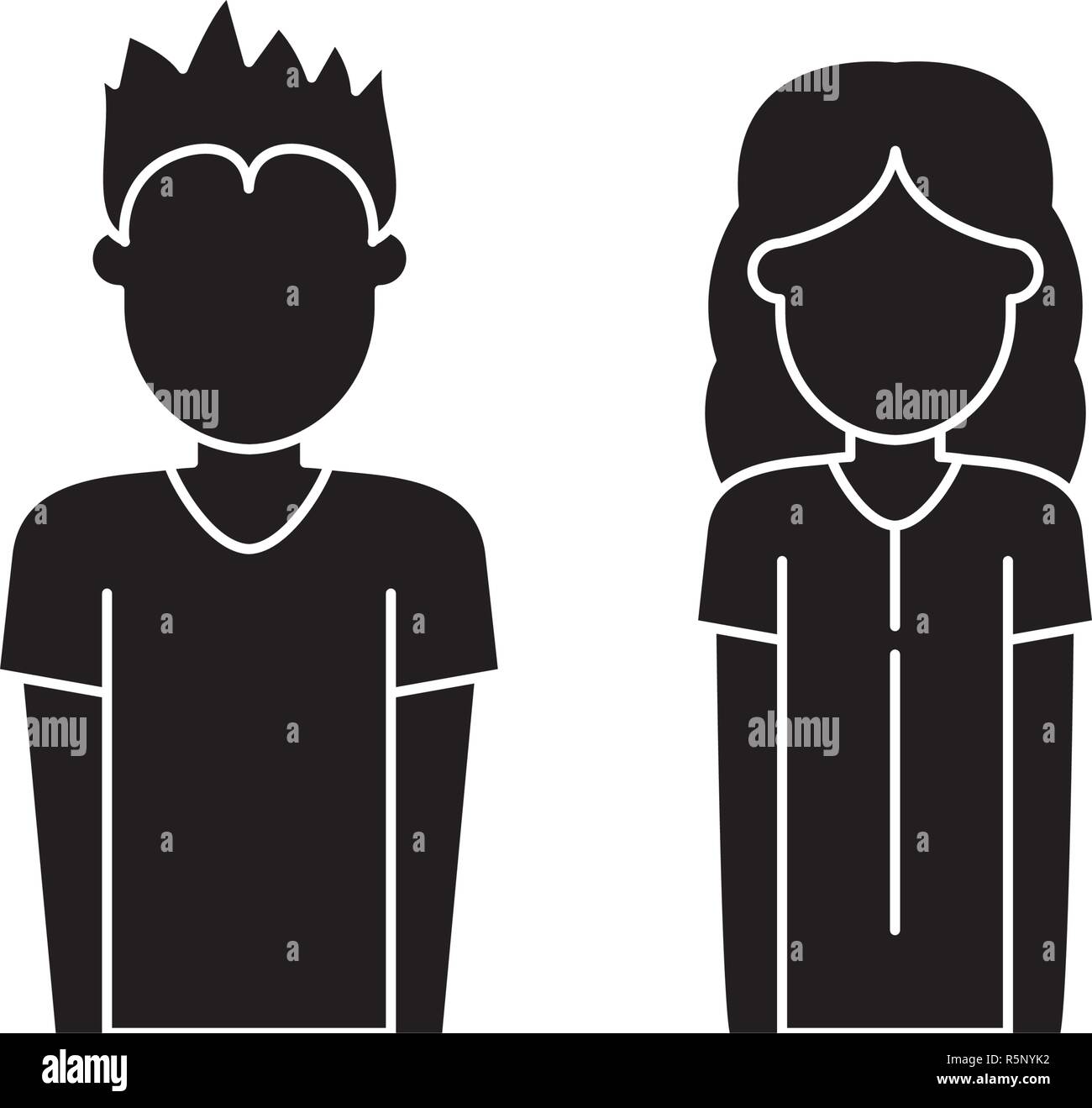 Embarrassment black icon, vector sign on isolated background ...