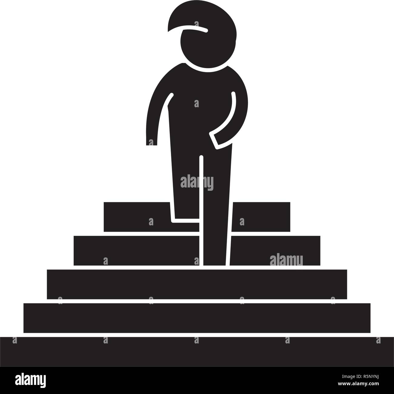 Yearning black icon, vector sign on isolated background. Yearning ...