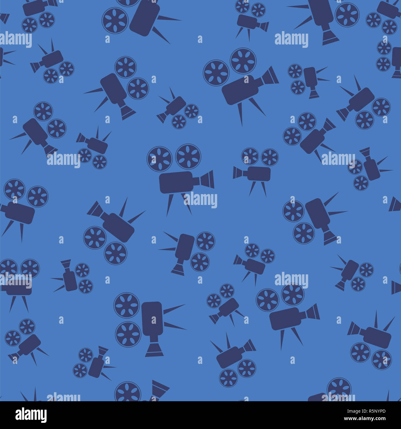 Seamless Cinema Pattern. Movie Projector Stock Photo - Alamy
