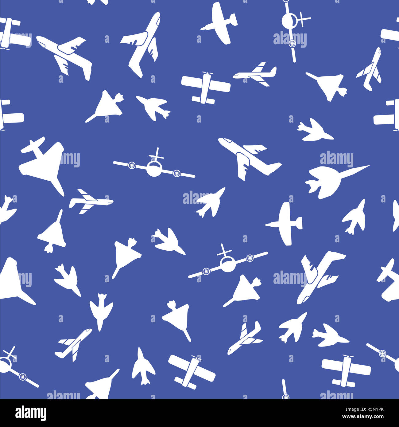 Airplane Silhouette Seamless Pattern Stock Photo - Alamy