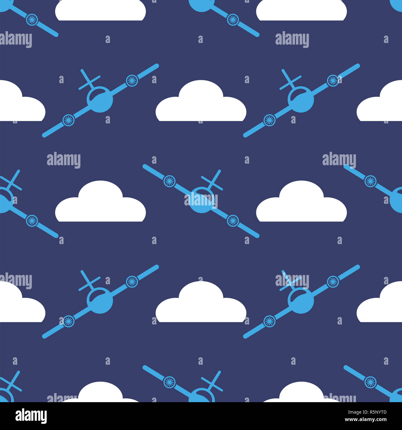 Airplane silhouette seamless pattern hi-res stock photography and ...