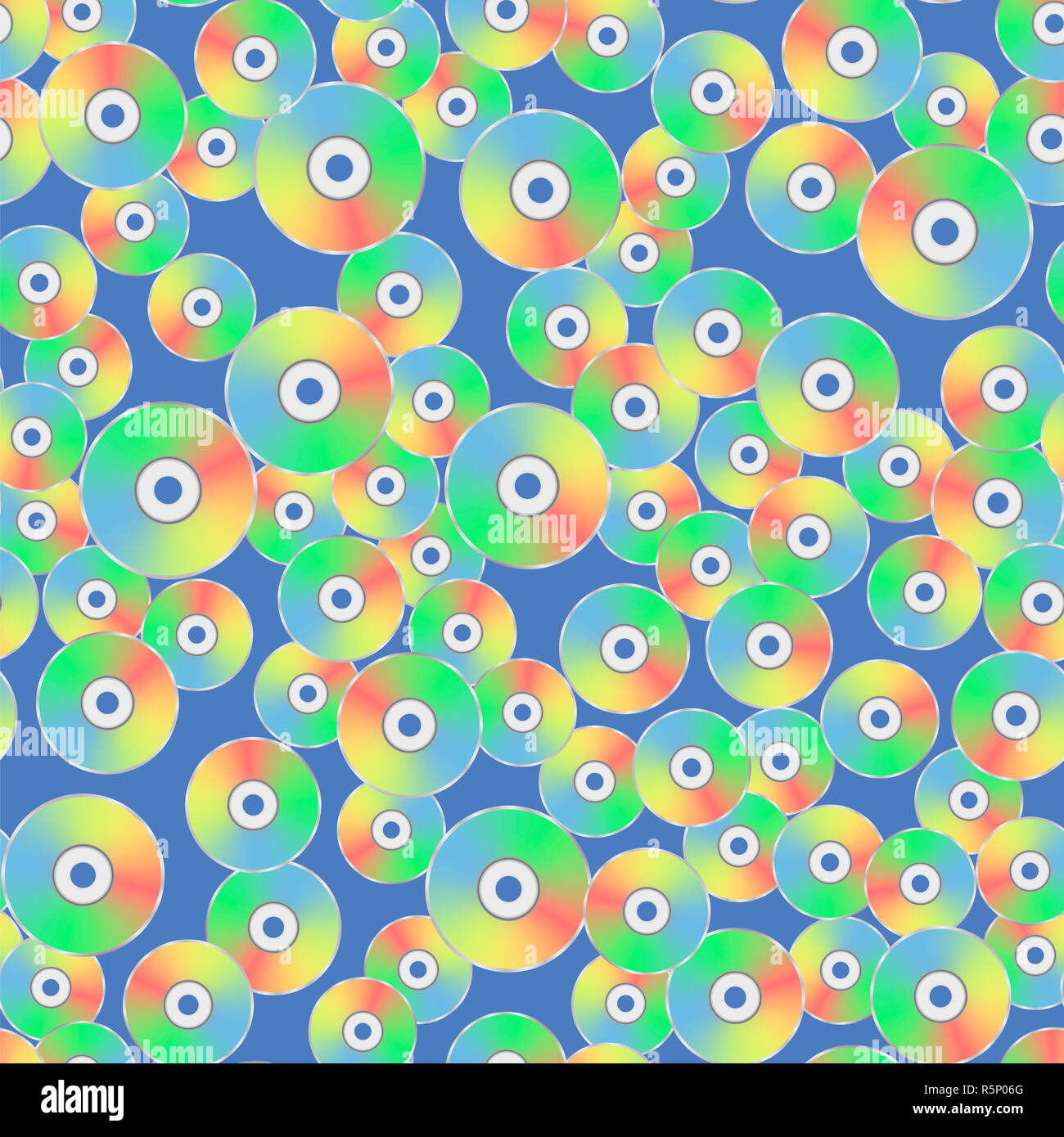 Colorful Plastic Compact Disc Seamless Pattern Stock Photo - Alamy