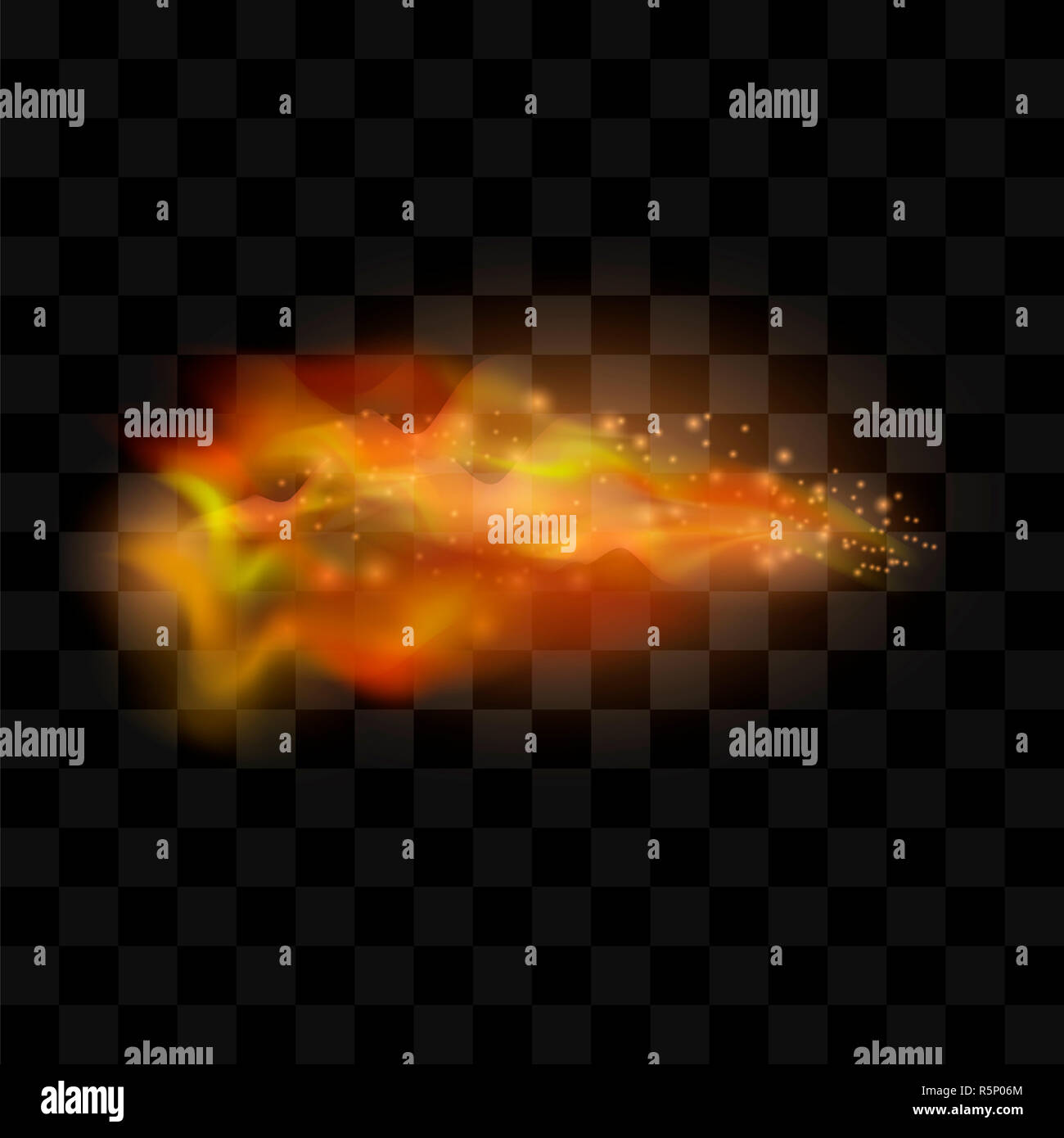 Hot Red and Yellow Burning Fire Stock Photo - Alamy