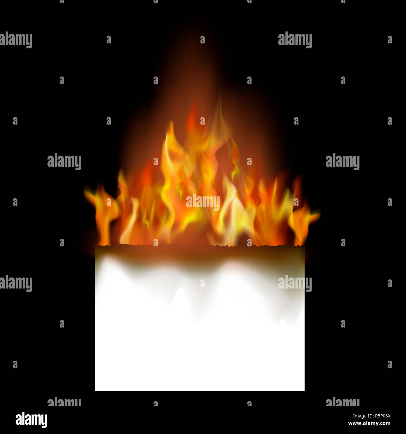 Burning White Paper Stock Photo - Alamy