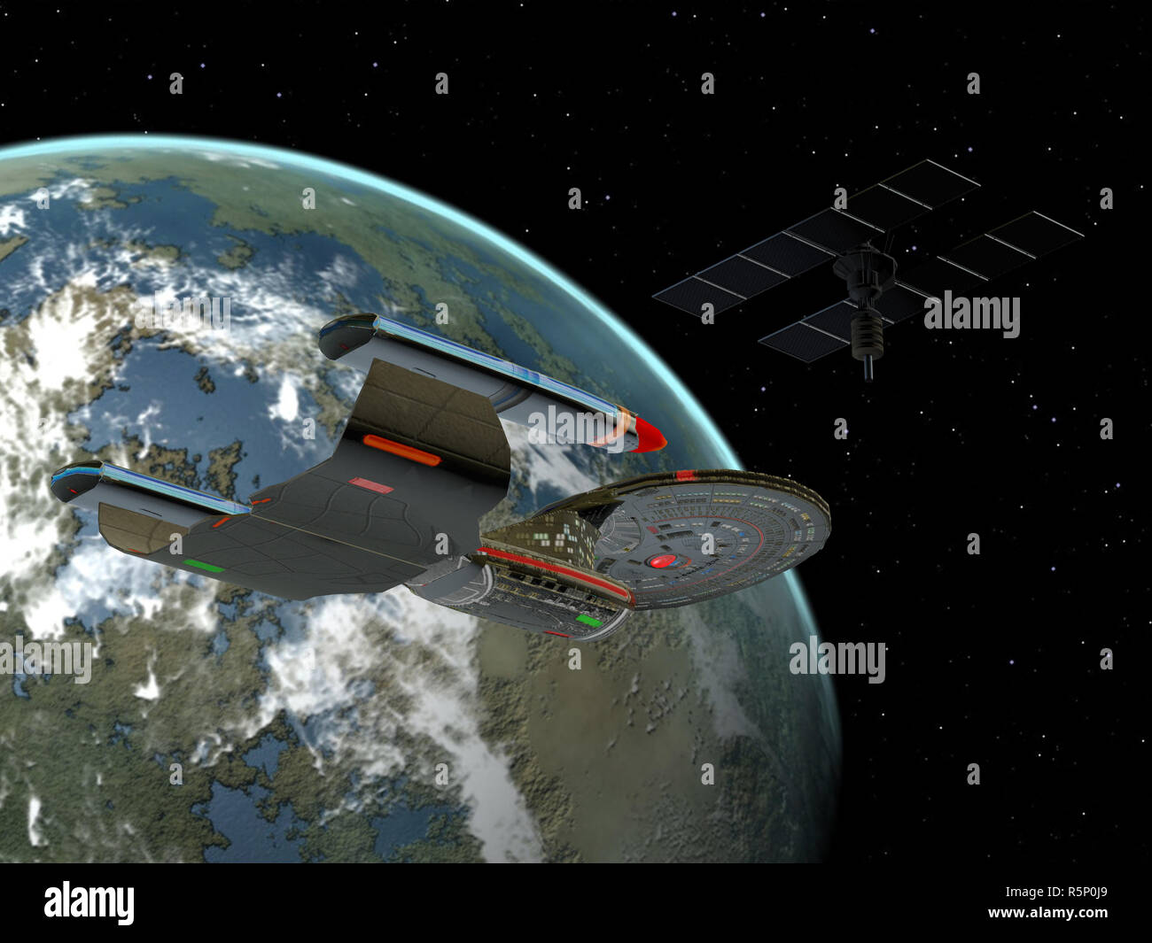 Galaxy Class Star Cruiser Stock Photo - Alamy