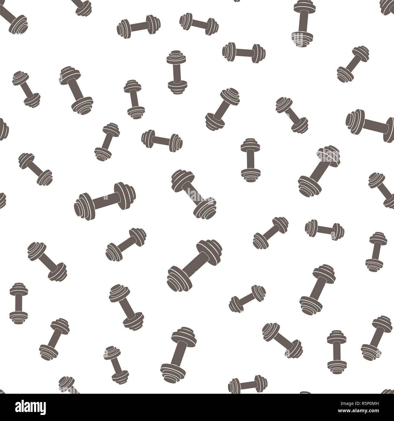 Metallic Dumbbell Seamless Background. Sport Fitness Pattern Stock ...