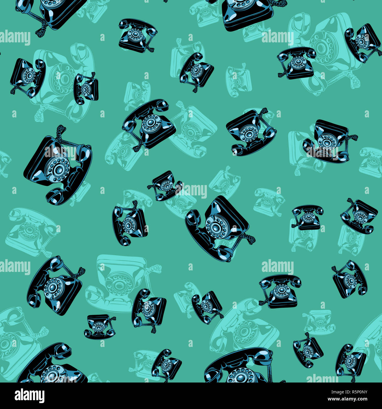 Vector hand drawing antique telephone hi-res stock photography and ...