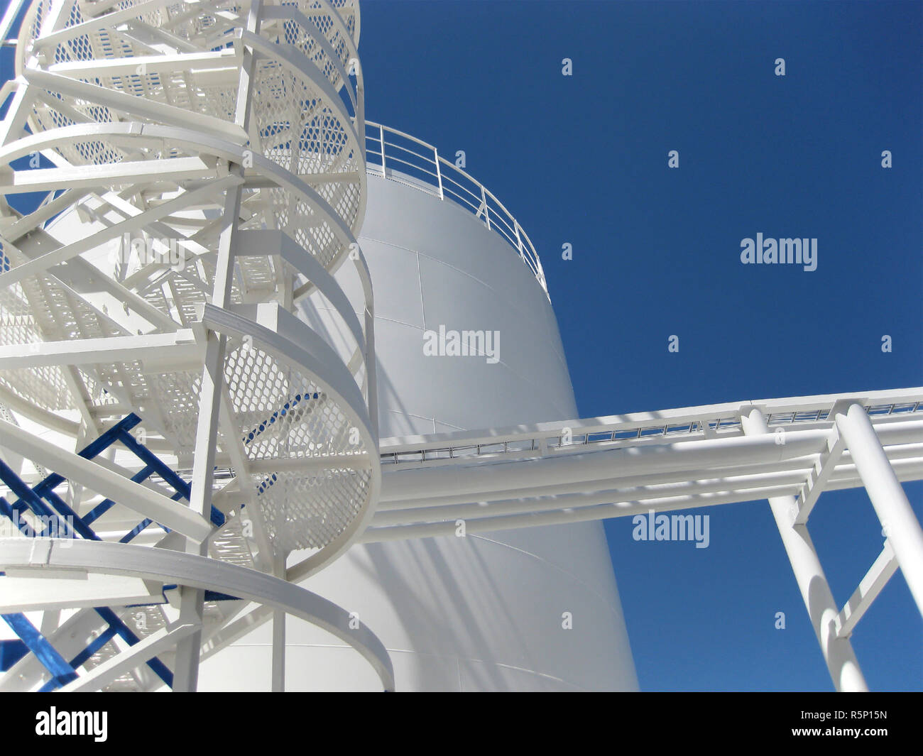The tank with water and a ladder Stock Photo - Alamy