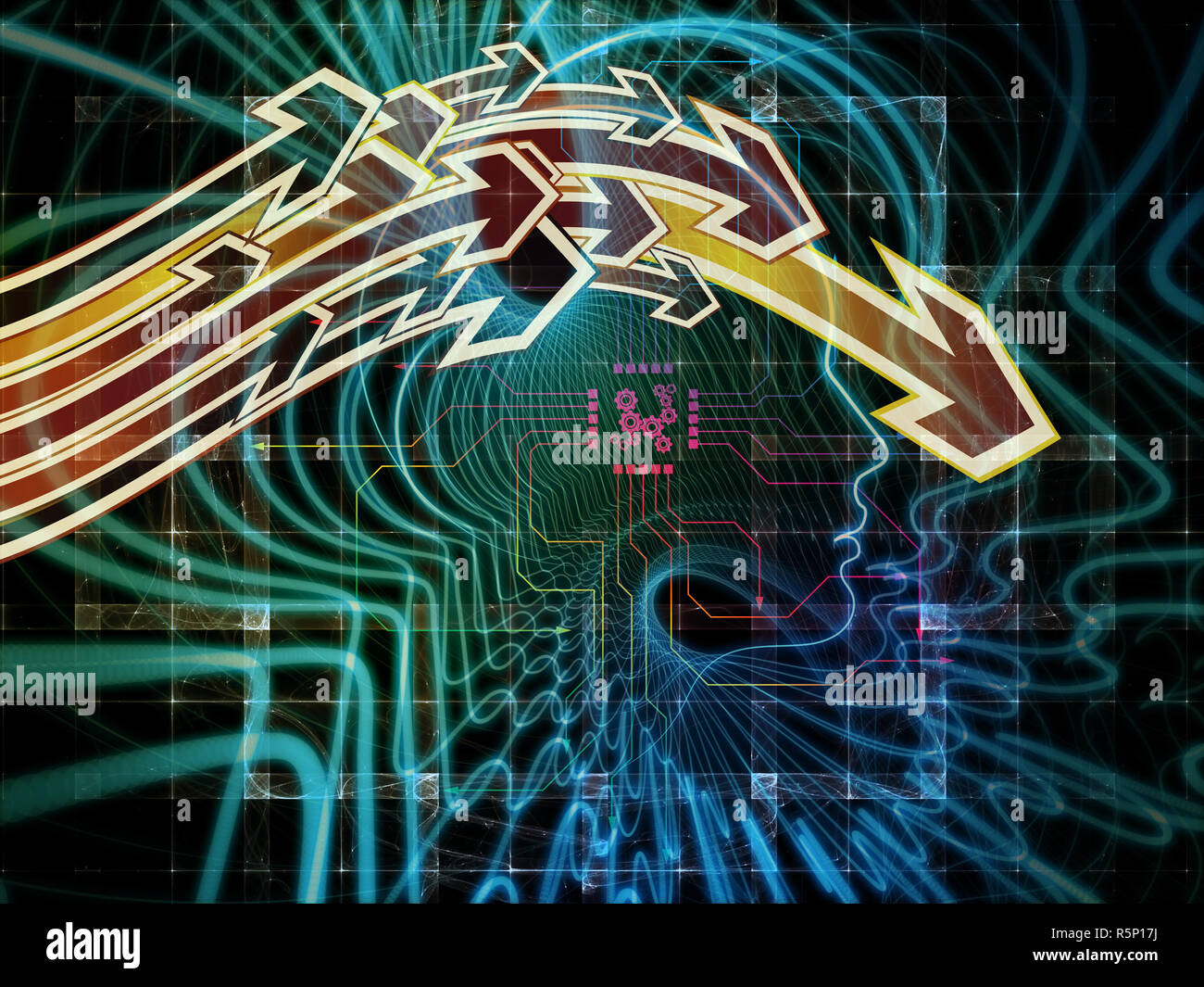 Machine Consciousness Background Stock Photo - Alamy