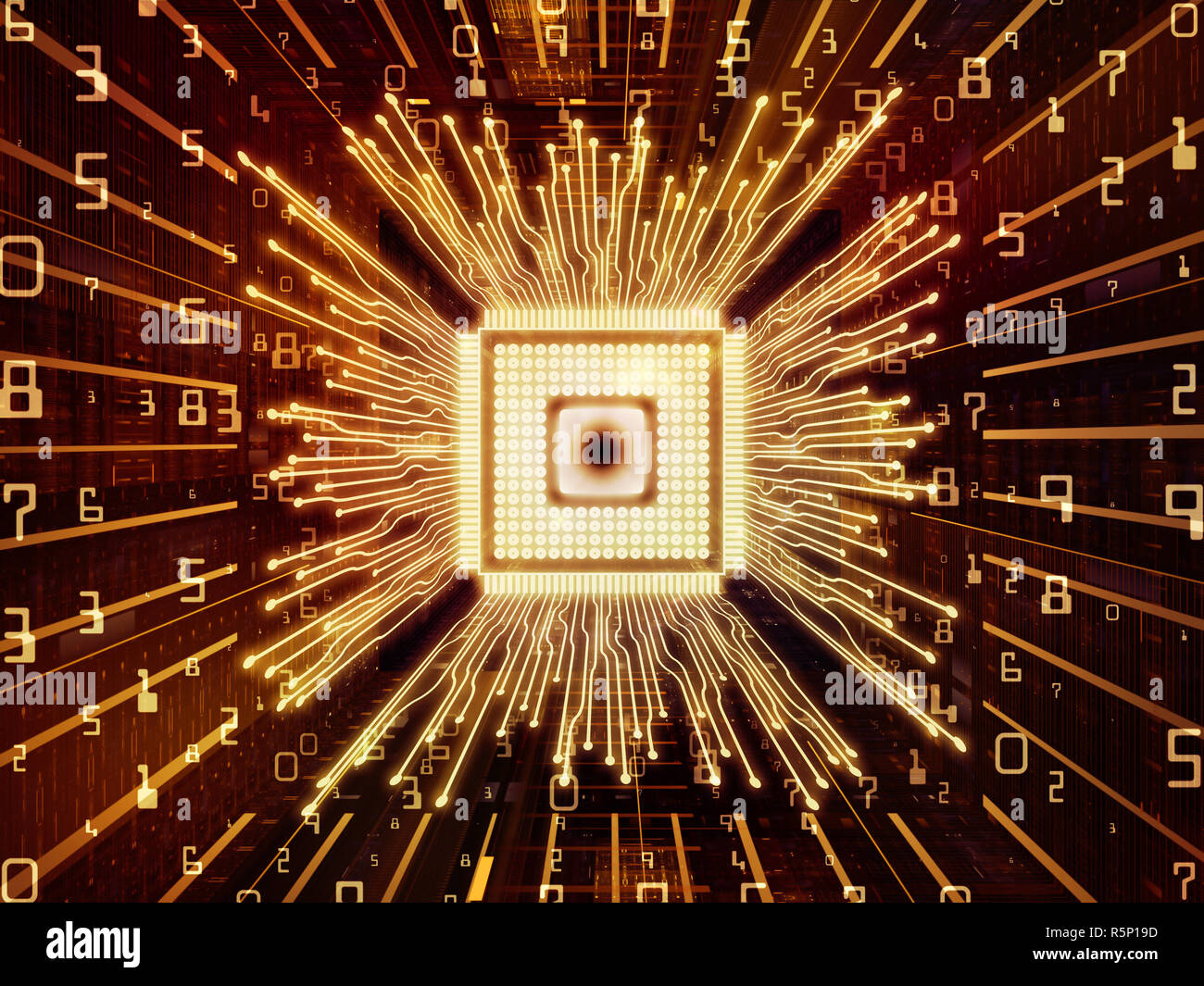 Working Computer CPU Stock Photo - Alamy