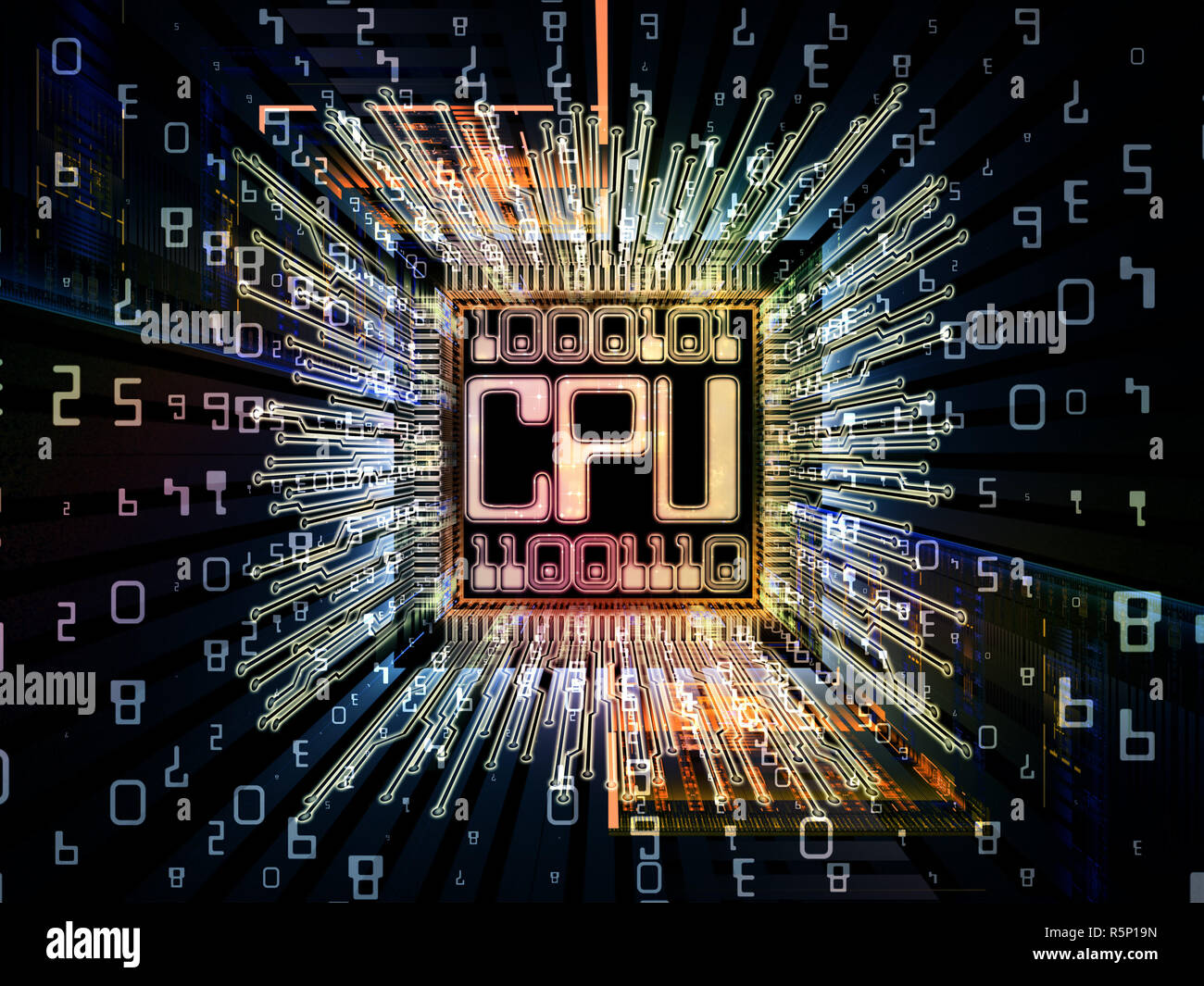 Vision of Digital Processor Stock Photo - Alamy