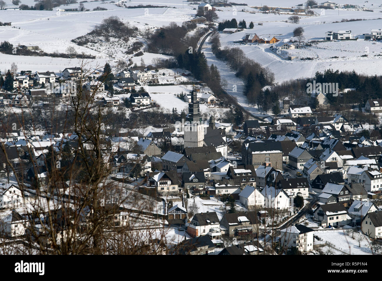 landscape from a german city Stock Photo - Alamy