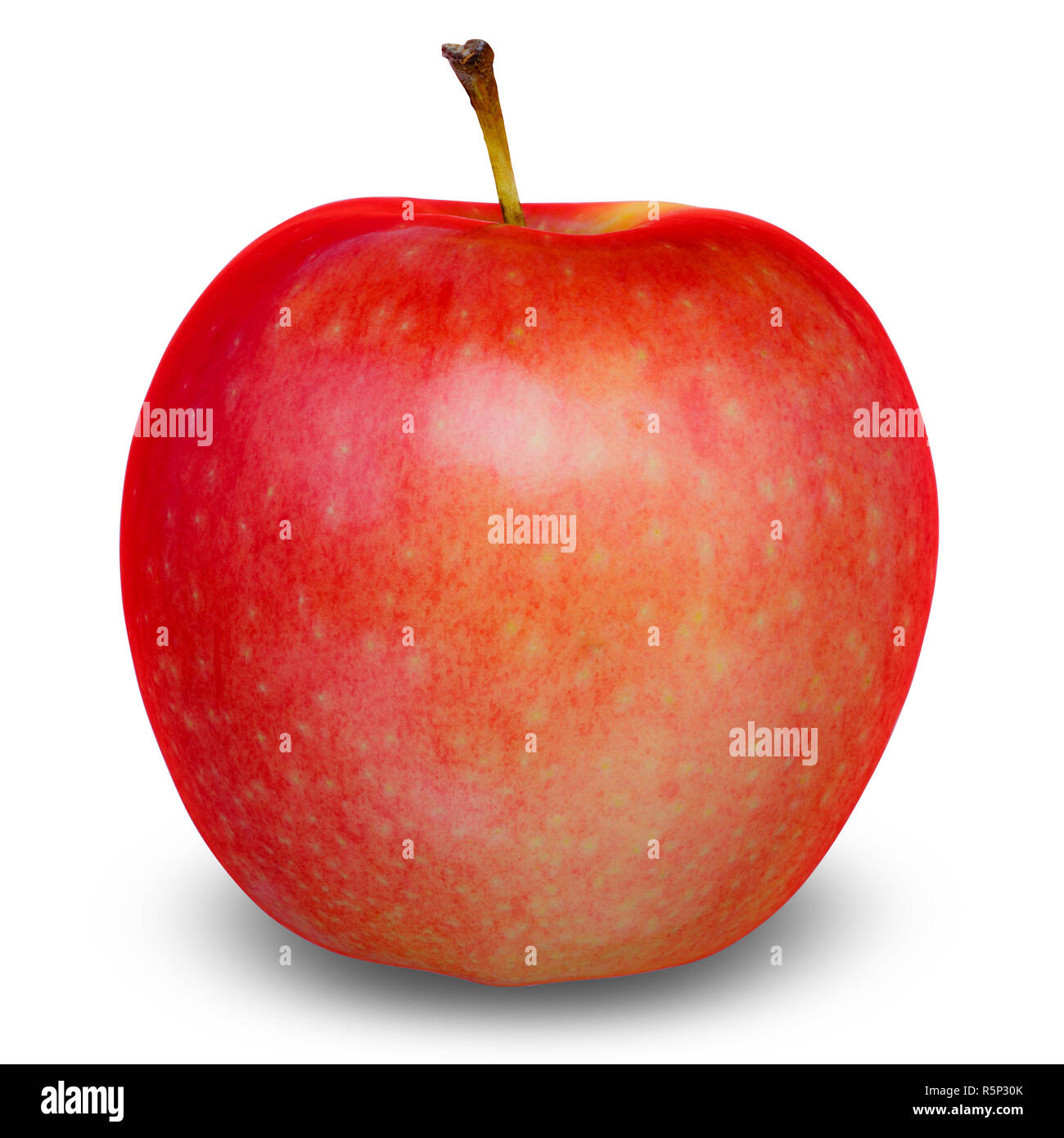 Fresh red apple isolated on white. With clipping path Stock Photo - Alamy