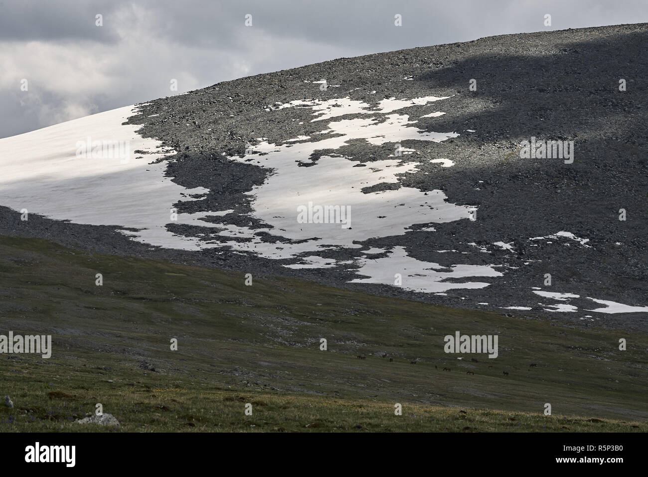 Altai Mountains, Russian Altay.The jagged mountain ridges derive their ...