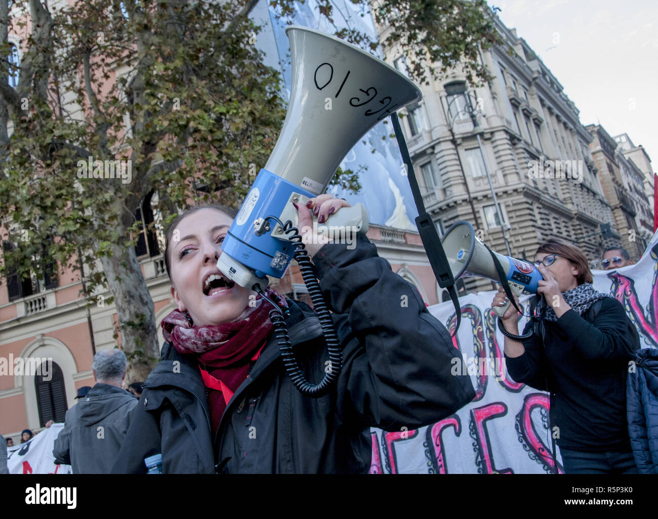 Rome, Italy. 01st Dec, 2018. Demonstration in Rome against inequalities ...
