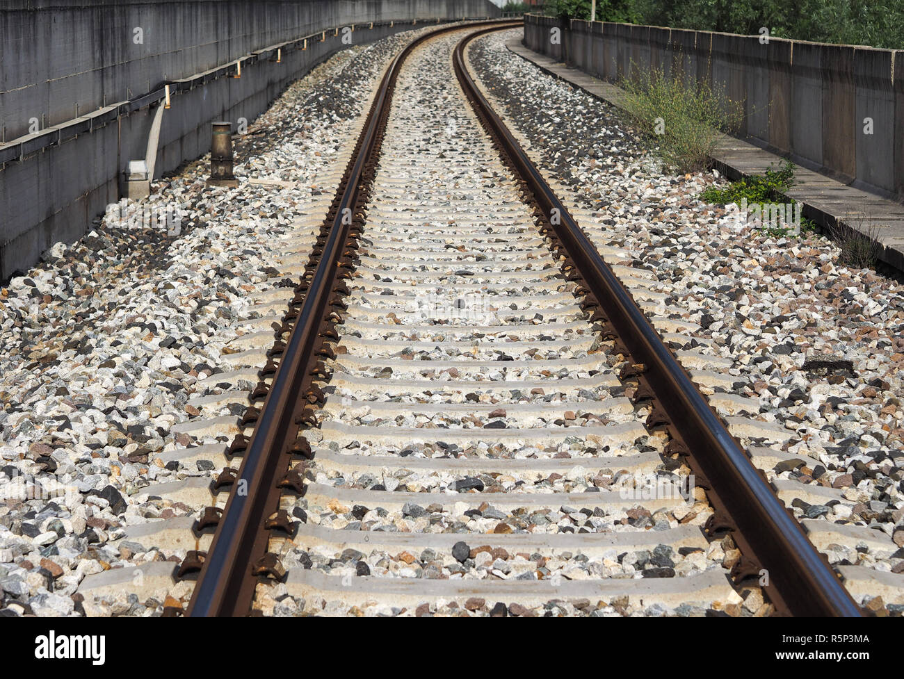 railway track perspective Stock Photo - Alamy