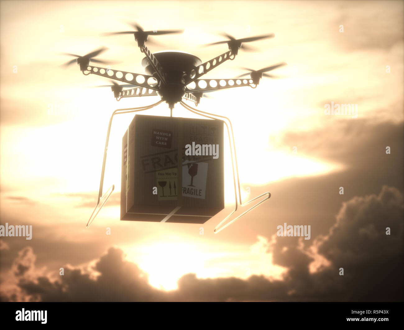 Future Technology Delivery Drone Stock Photo - Alamy