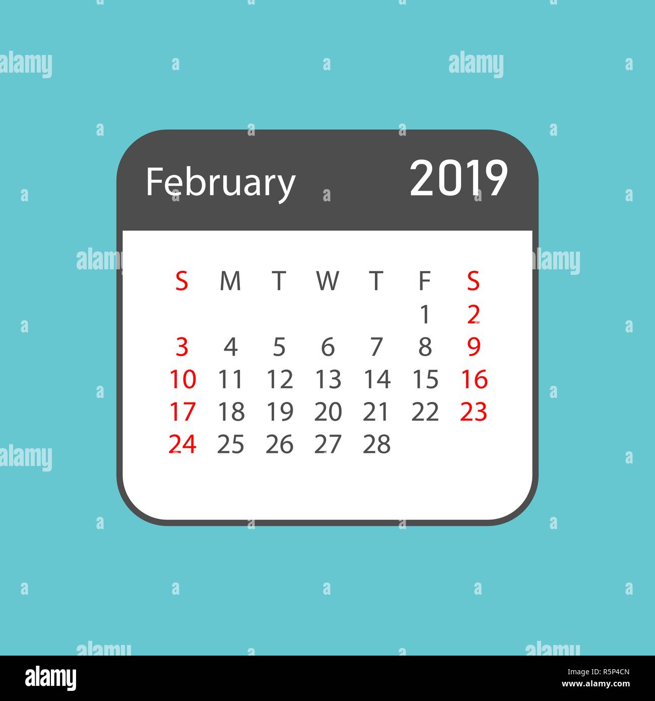 February Calendar Clipart