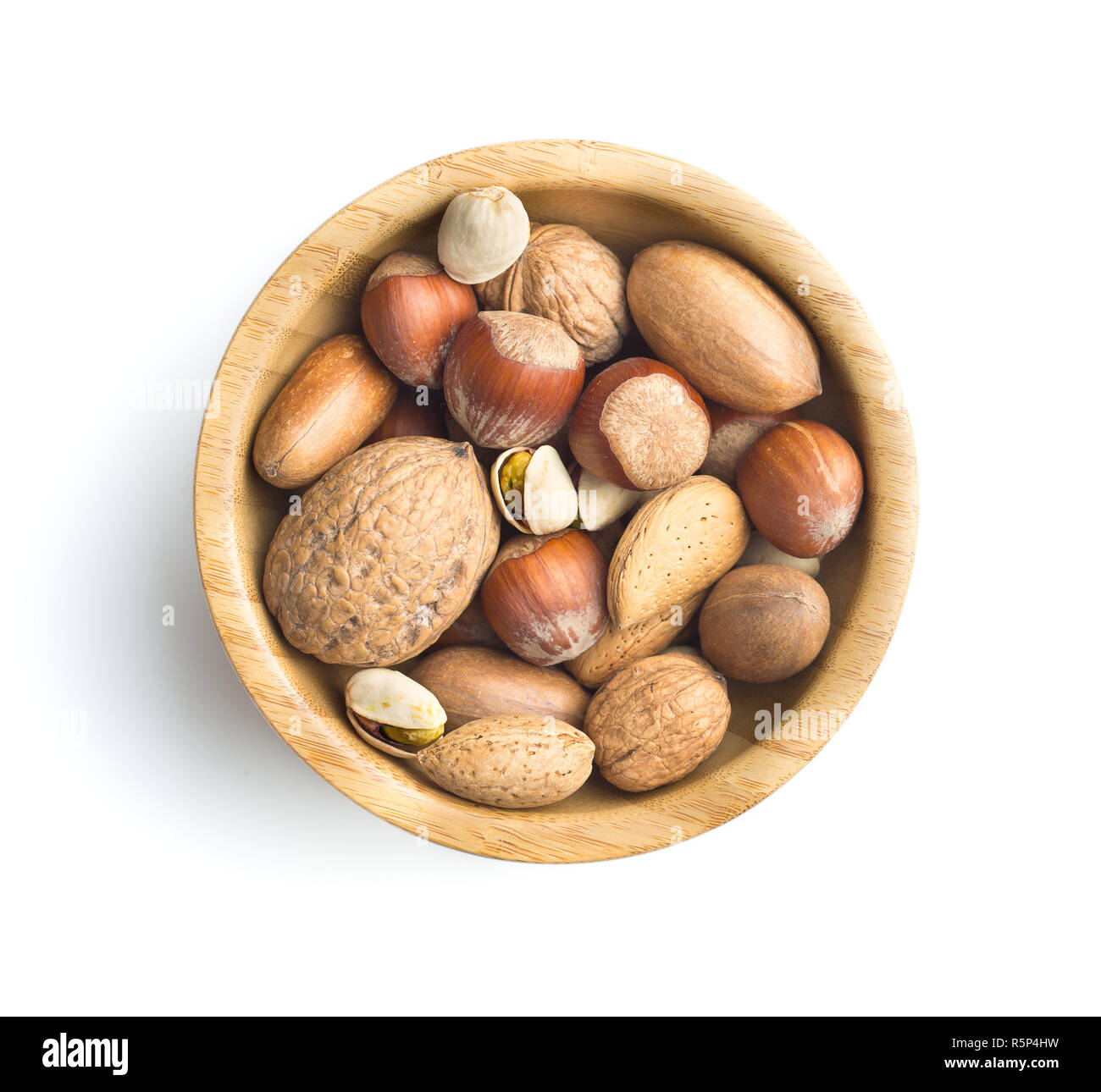 Different types of nuts in the nutshell Stock Photo - Alamy