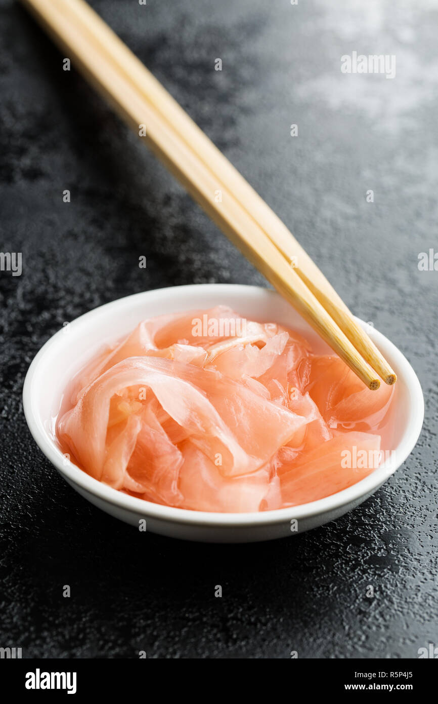Pickled sushi ginger slices Stock Photo - Alamy